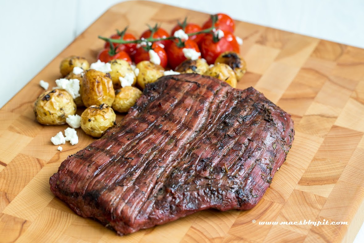 Angus Bavette recept met krieltjes en cherrytomaatjes - BBQuality